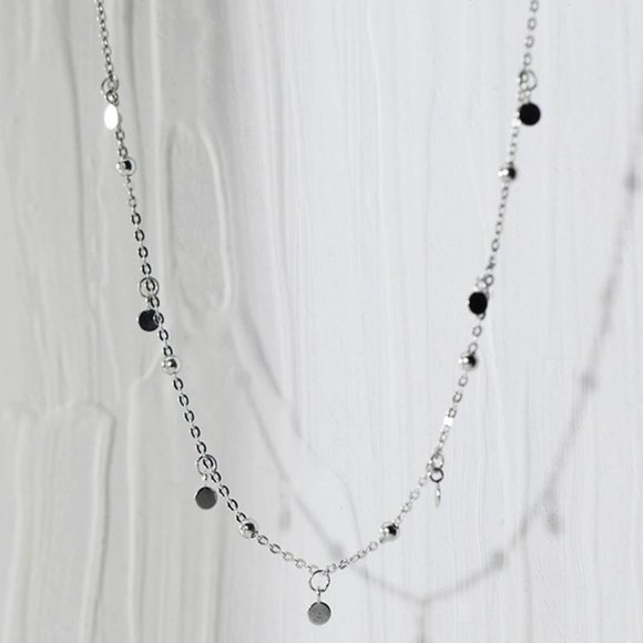 Jewelry | New 925 Sterling Silver Coin Disc Bead Necklace | Poshmark